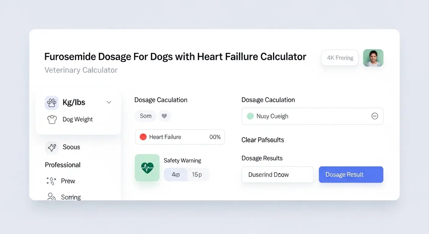 Furosemide Dosage For Dogs With Heart Failure Calculator