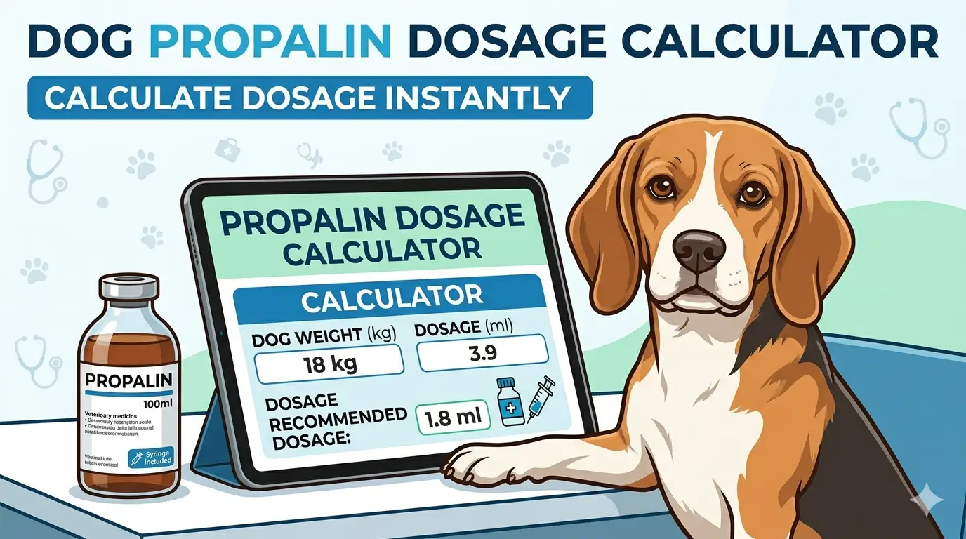 Propalin Dosage For Dogs Calculator By Weight: Chart & Guide