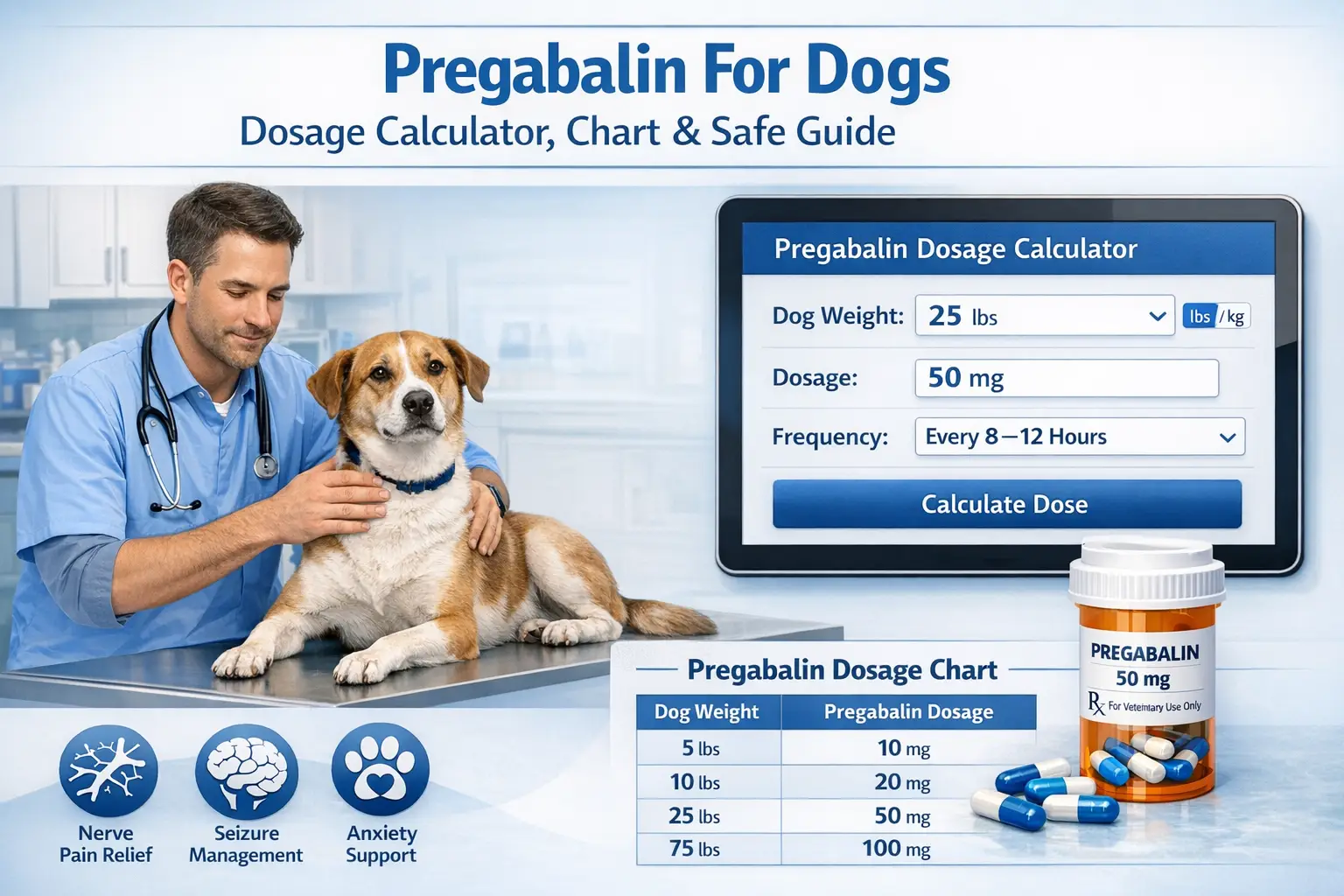 Pregabalin For Dogs Dosage Calculator, Chart & Safe Guide